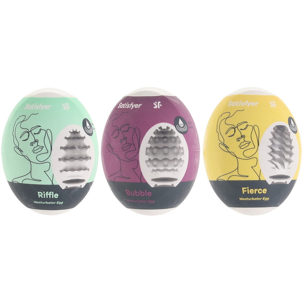 Satisfyer Riffle, Bubble, Fierce Masturbator Egg Set – SugarPlum